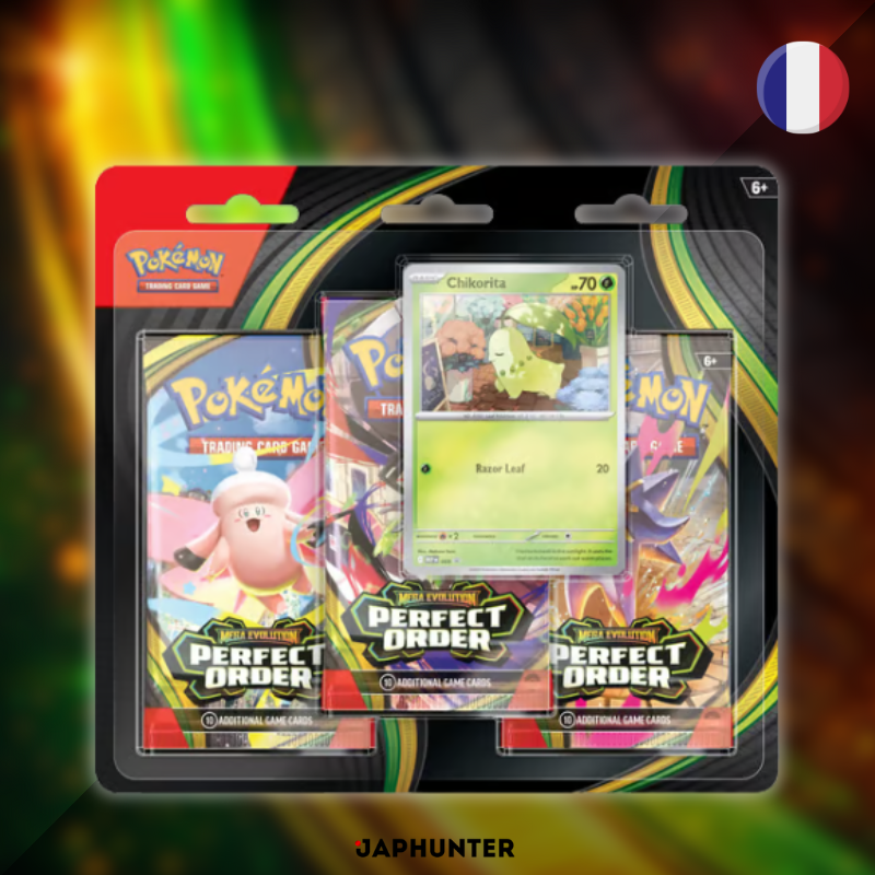 (PREORDER) Pokémon Mega Evolution Perfect Order 3-Booster Blister (FR ...